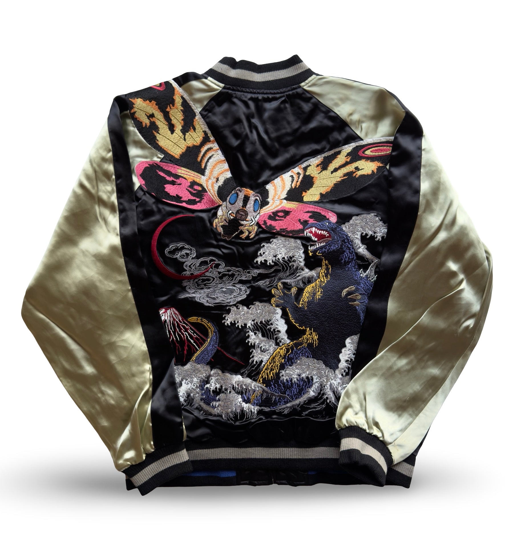 Vintage Japanese Sukajan Jacket – Godzilla × Mothra Embroidery • Kaiju ...