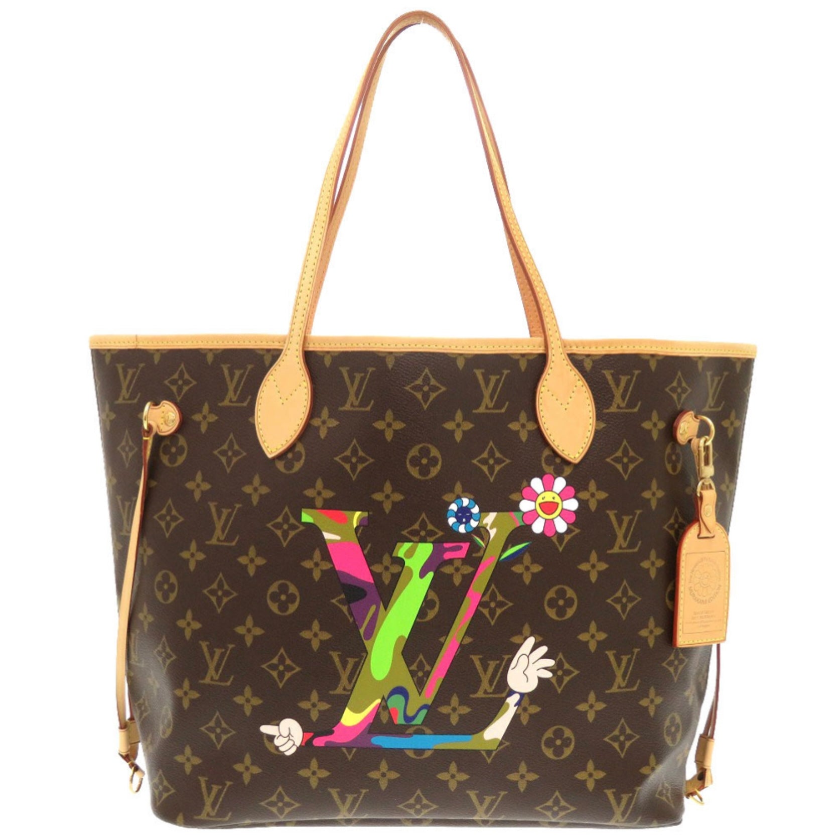 LV × Murakami MOCA Neverfull MM M95560 Tote Bag – Japonista